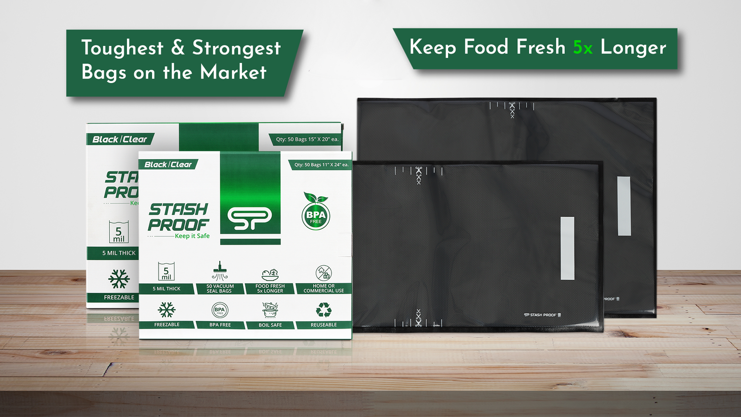 Stash Proof 5.5 Mil Vacuum Sealer Bags & Smell Proof Bags – STASH PROOF